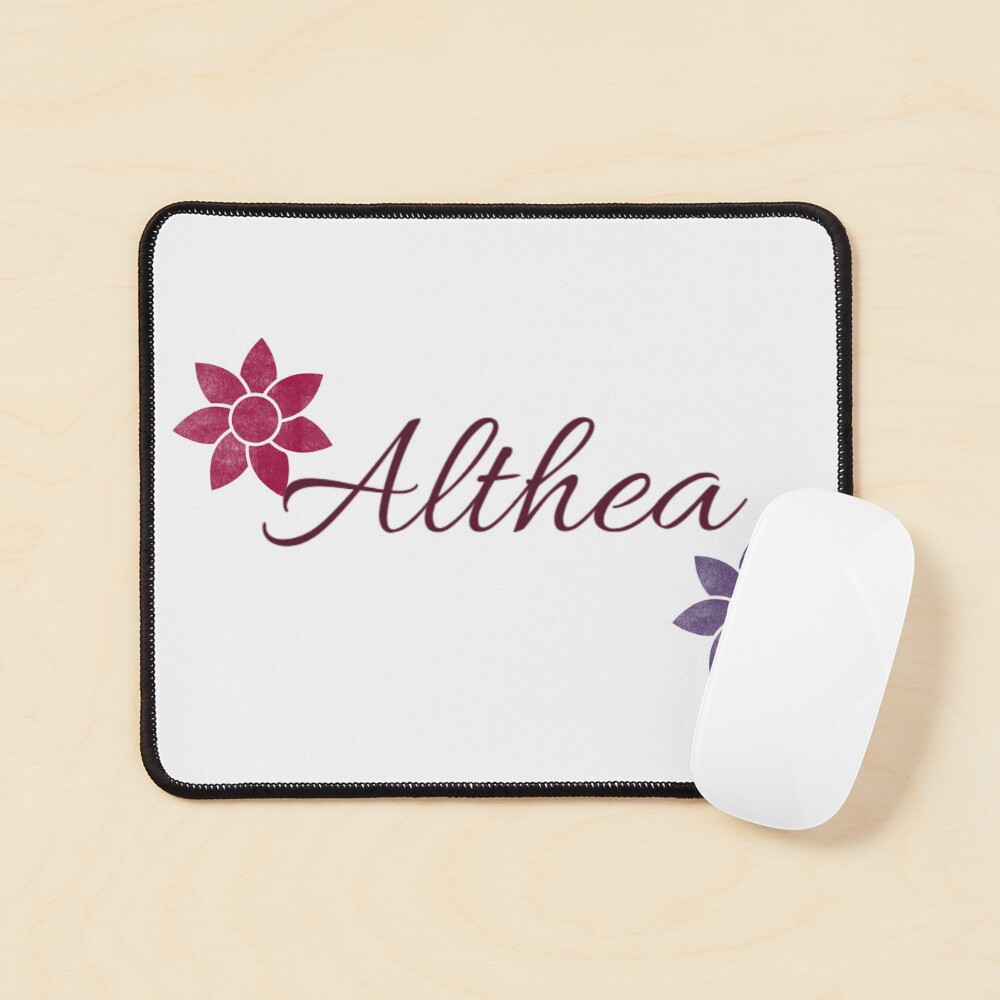 "Althea Floral Name Calligraphy Design" Poster for Sale by Cora Gregory ...