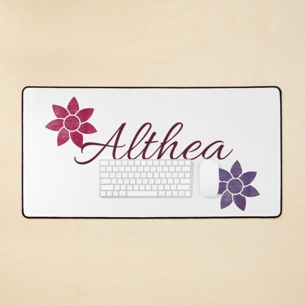 "Althea Floral Name Calligraphy Design" Poster for Sale by Cora Gregory ...