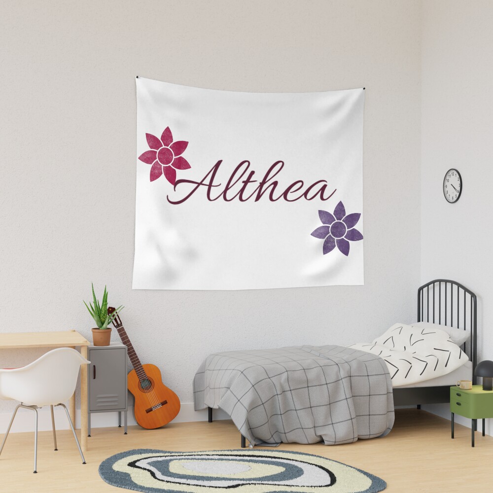 "Althea Floral Name Calligraphy Design" Poster for Sale by Cora Gregory ...