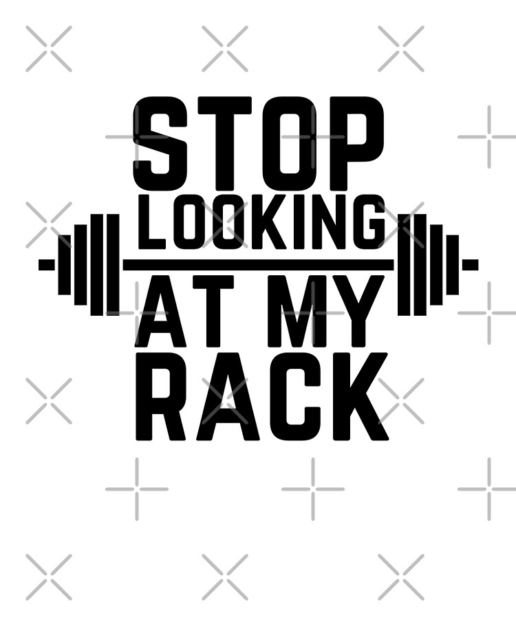 "Stop Looking At My Rack Funny Workout Gym Pun" iPad Case & Skin for ...