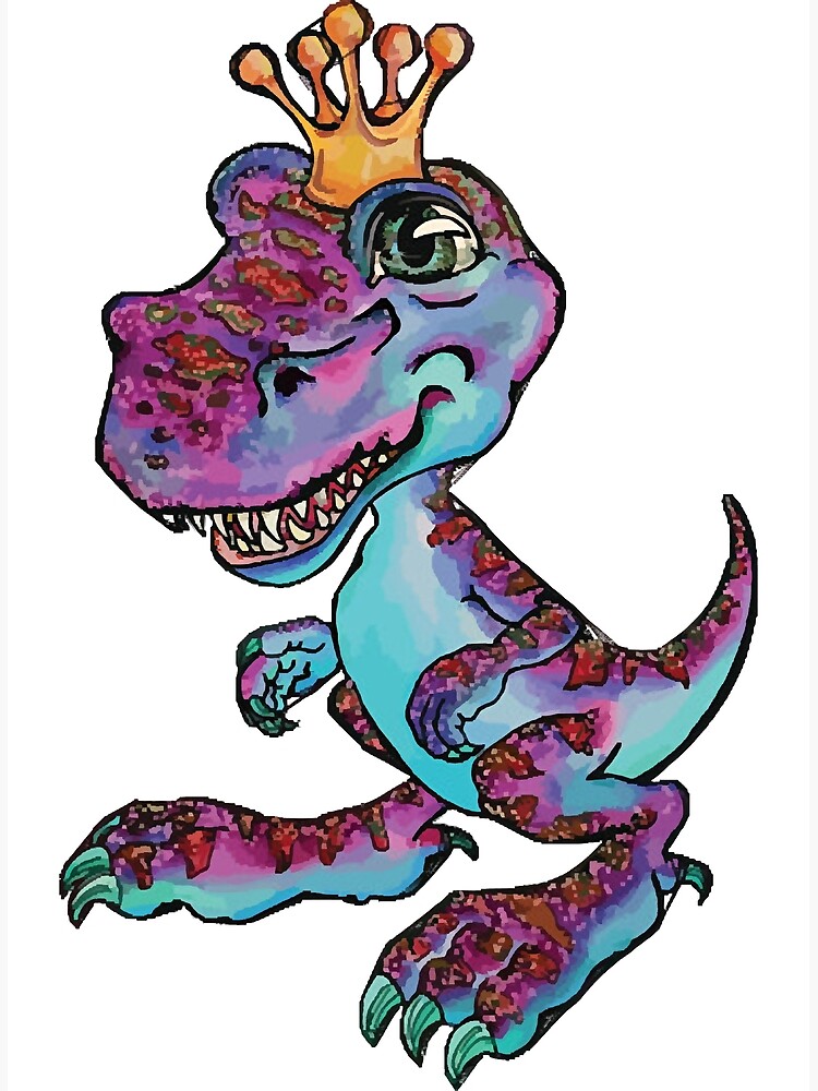 "T-Rex King of the Dinosaurs (Purple) " Poster for Sale by tridung1993 ...