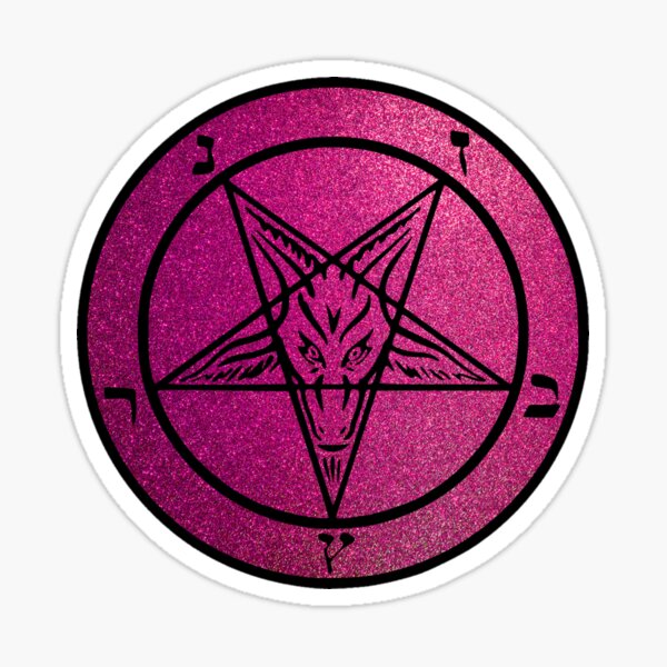 "PINK SATAN" Sticker for Sale by GutterDesigns | Redbubble