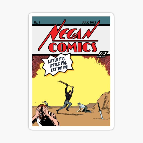 "Negan Comics #1" Sticker for Sale by mannart | Redbubble