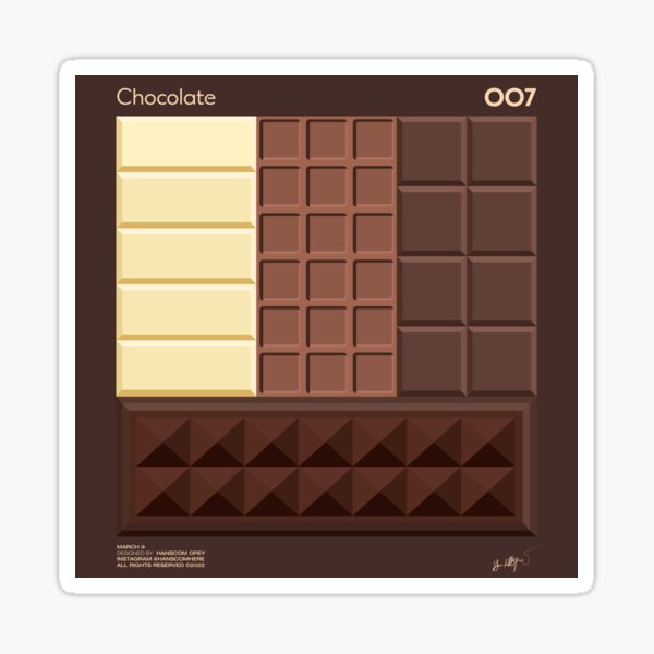 "Chocolate" Sticker by Hanscom | Redbubble