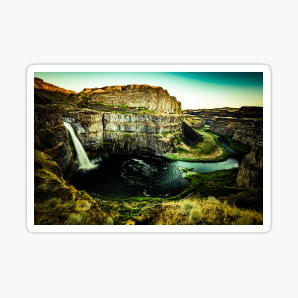 "Waterfall - Palouse Falls National Park in Washington State" Sticker ...