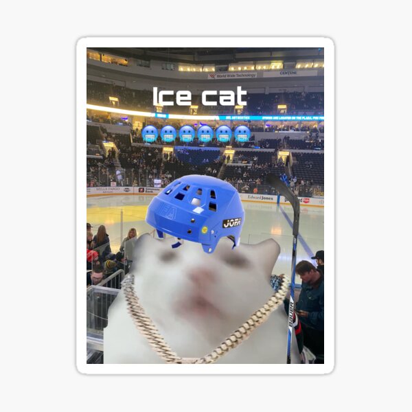 "Ice cat with drip" Sticker by bendytendybilly | Redbubble