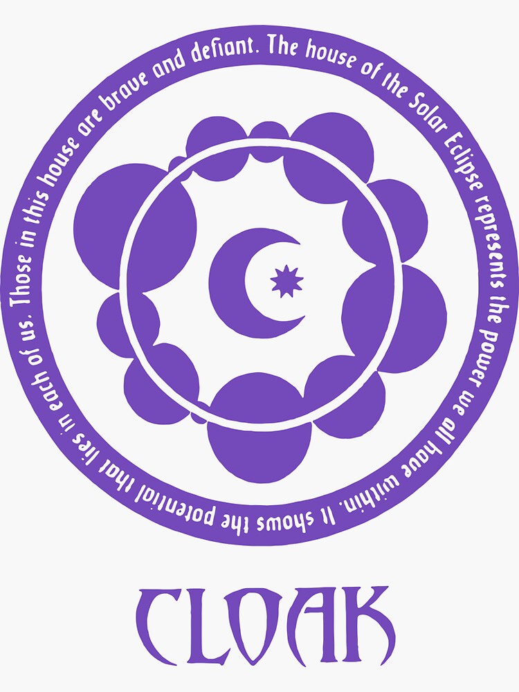 "Cloak Merch Oac House Of The Solar Eclipse" Sticker by sailingfa47 ...