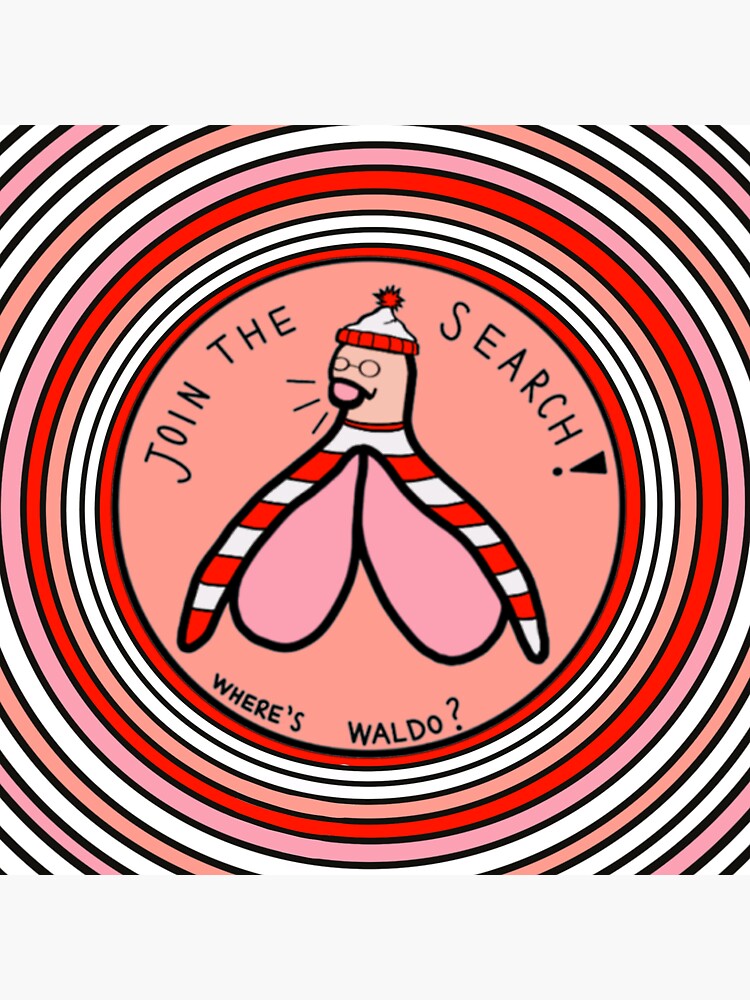 "Finding waldo" Sticker by Au7Dr8Ey29 | Redbubble