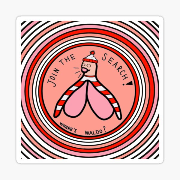 "Finding waldo" Sticker by Au7Dr8Ey29 | Redbubble