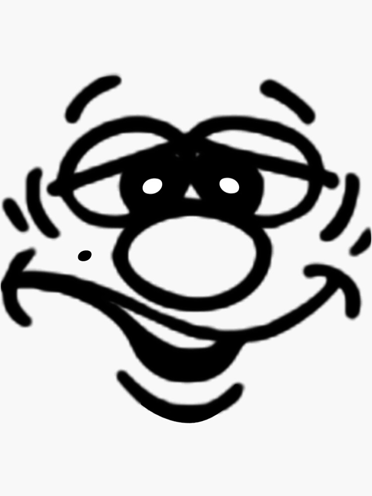 "Funny Human Face Art - Freaky Face" Sticker by ExoticFashions | Redbubble