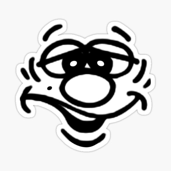 "Funny Human Face Art - Freaky Face" Sticker by ExoticFashions | Redbubble