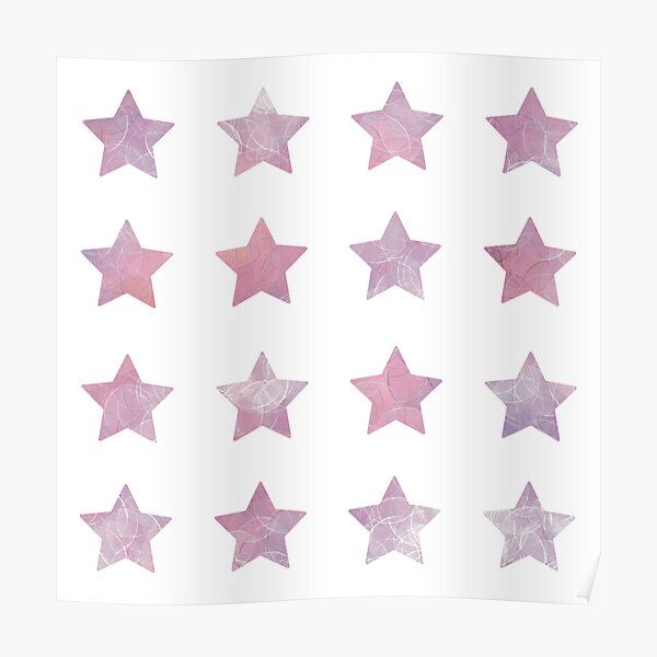 "Pink Bubbly Star Design Sticker Pack" Poster for Sale by JoyLoveSmile ...