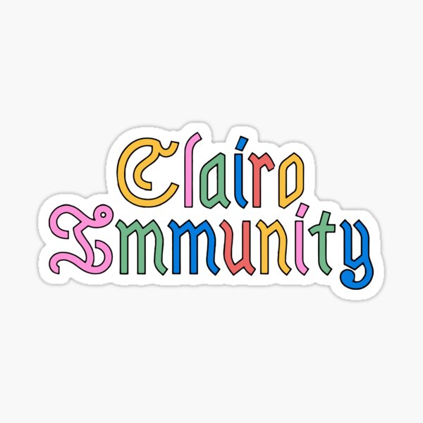"Clairo Merch Clairo Logo, Black, Amazing Idea" Sticker by BTGFBEG ...
