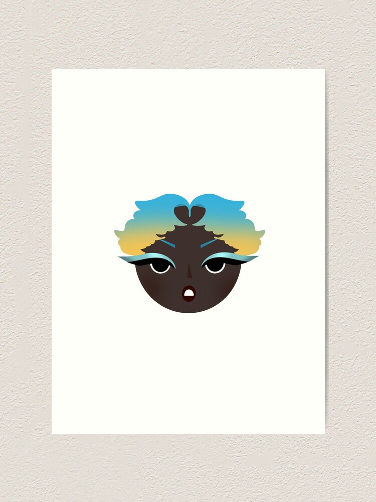 "Miss Blue Raspberry Lemonade Pixie Cut" Art Print for Sale by PojiMoji ...