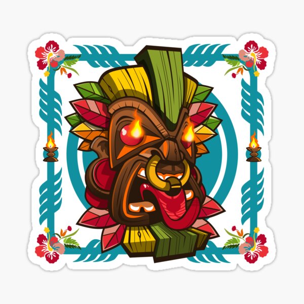 "Hawaiian Tiki" Sticker by Akira-31 | Redbubble