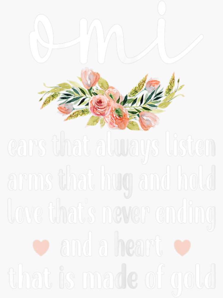 "Womens Best Omi Grandmother Appreciation Omi Grandma" Sticker by ...