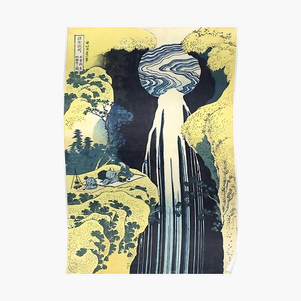 "Amida Waterfall on the Kiso Road" Poster by bradArt22 | Redbubble