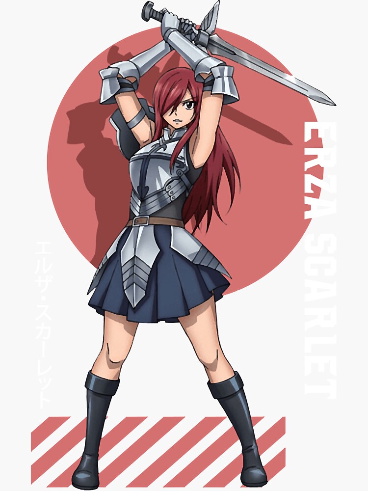 "Fairy Tail Erza Scarlet" Sticker by MarcoSarabia | Redbubble