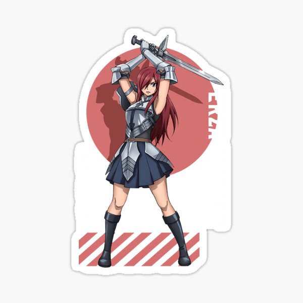 "Fairy Tail Erza Scarlet" Sticker by MarcoSarabia | Redbubble
