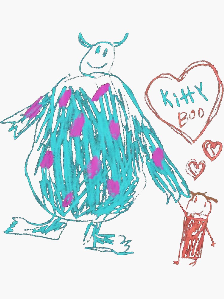 "Sulley Kitty and Boo Monsters Inc." Sticker by joshembargo | Redbubble
