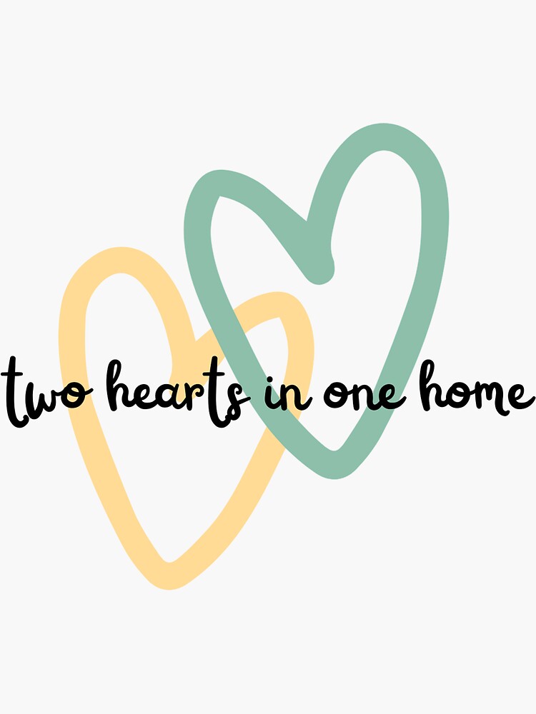 "two hearts" Sticker for Sale by smotherssophie | Redbubble