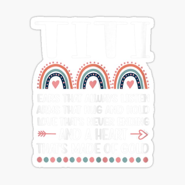 "Womens A Heart Of Gold | Titi Auntie Appreciation Titi Aunt" Sticker ...