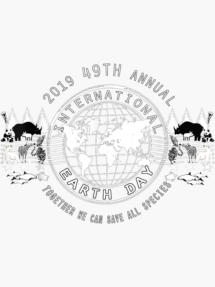 "International Earth Day 2019 Endangered Animals" Sticker by ...