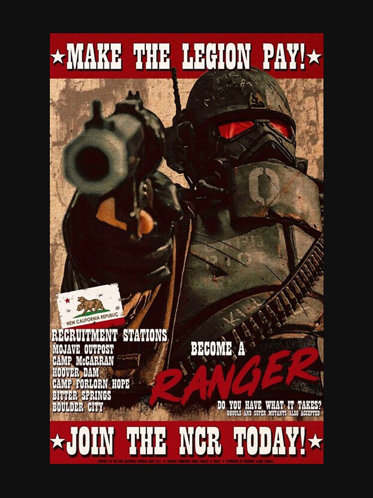 "Fallout NCR Ranger Propaganda Poster" T-shirt by giorginohowson ...