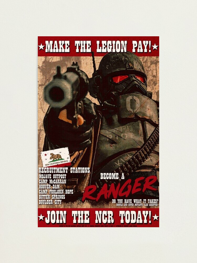 "Fallout NCR Ranger Propaganda Poster" Photographic Print for Sale by ...