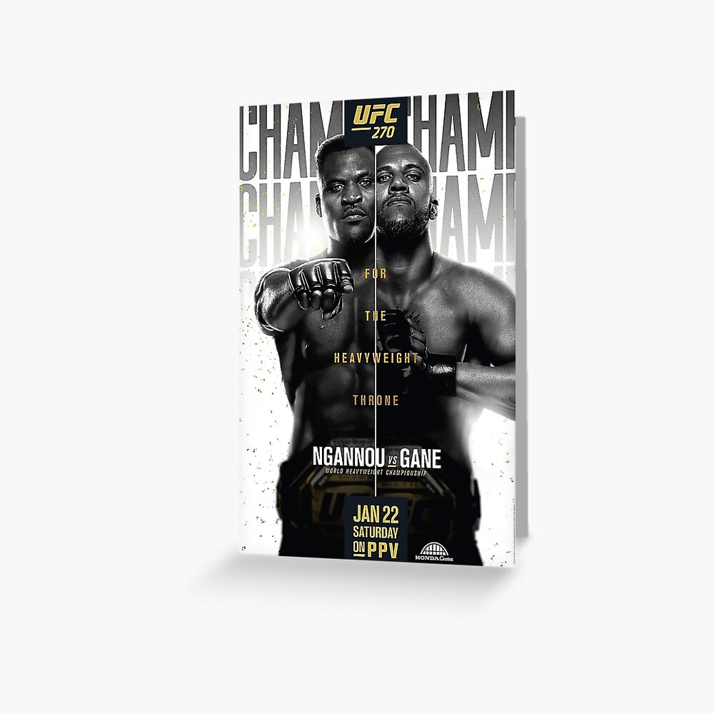 "UFC 270 OFFICIAL Ngannou Vs Gane Poster " Greeting Card by matthewcod ...
