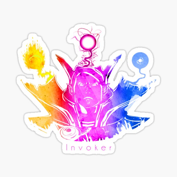 "Dota Invoker Tricolor" Sticker by samboyofiana | Redbubble