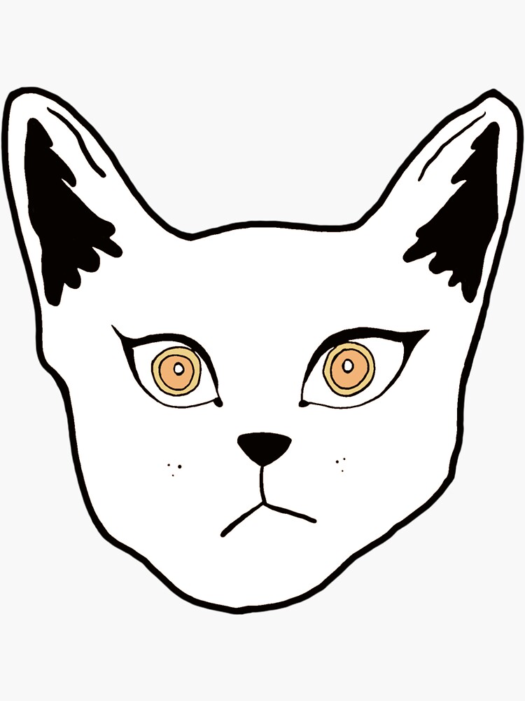 "Mood Cat | Vibrant Pop Design" Sticker by RandomFluff | Redbubble