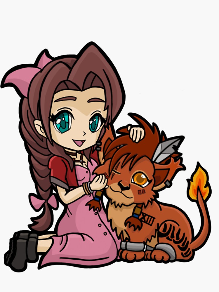 "Aerith and Red XIII Classic ." Sticker by lanikatheri | Redbubble
