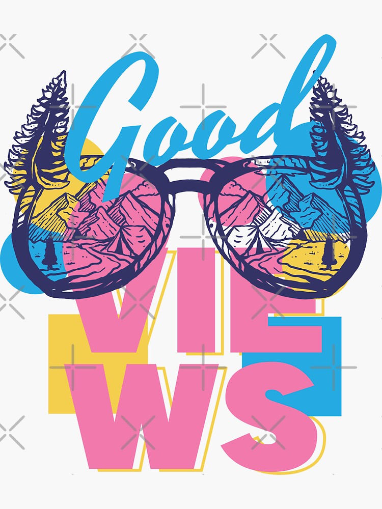 "Good Views" Sticker for Sale by IbeStudios | Redbubble