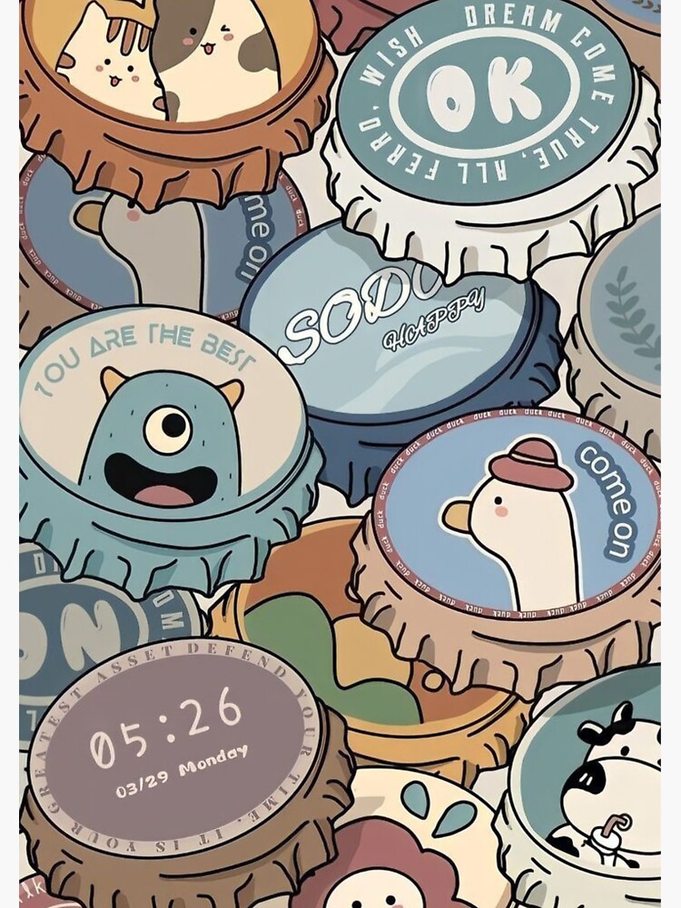 "Cute aesthetic bottle caps" Sticker for Sale by jncchristin | Redbubble