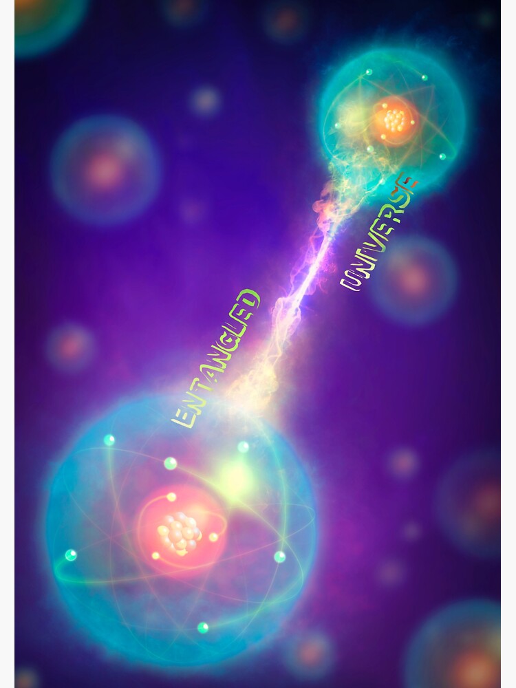 "Entangled Universe - Quantum quark Technology saves the World " Sticker by SpArtk | Redbubble