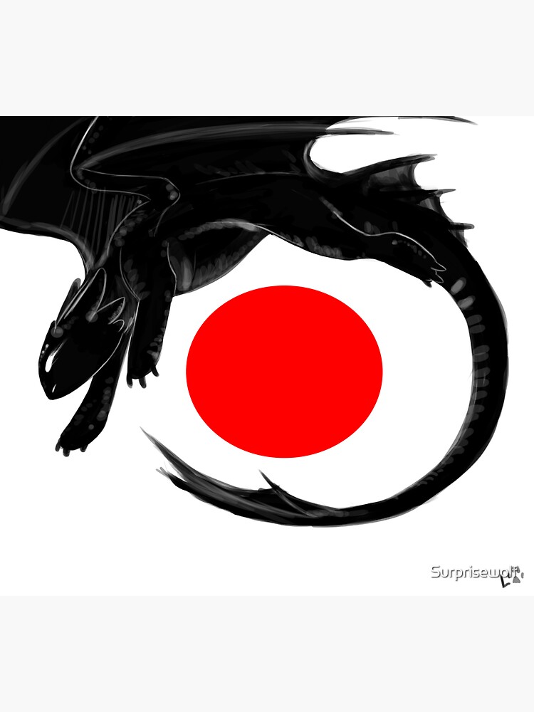 "Japan toothless" Sticker for Sale by Surprisewolf | Redbubble