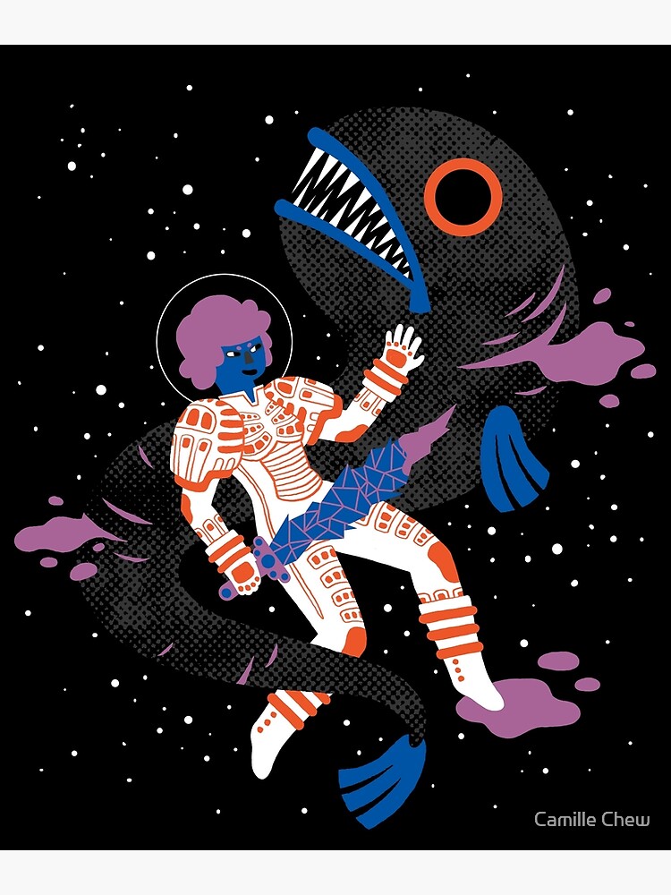 "SPACE FISH" Art Print by LordofMasks | Redbubble