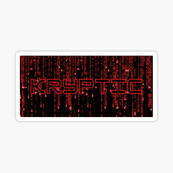 "Kryptic Matrix Red" Sticker by dmartine831 | Redbubble