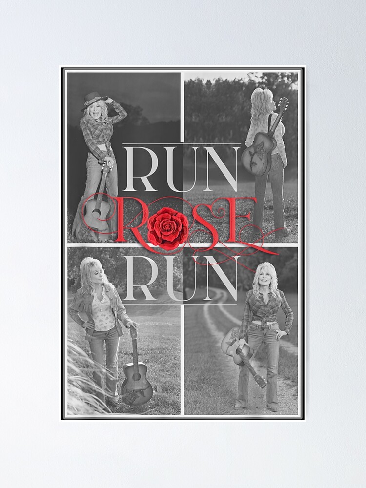 "Run Rose Run Black and White " Poster for Sale by CarolMarsh | Redbubble