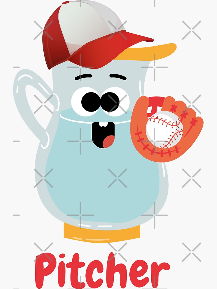 "Baseball Pitcher Punny Joke" Sticker by mschubbybunny | Redbubble