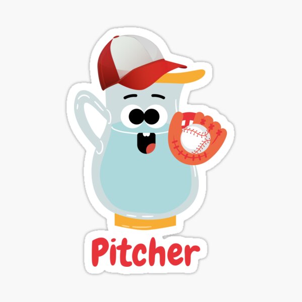 "Baseball Pitcher Punny Joke" Sticker by mschubbybunny | Redbubble