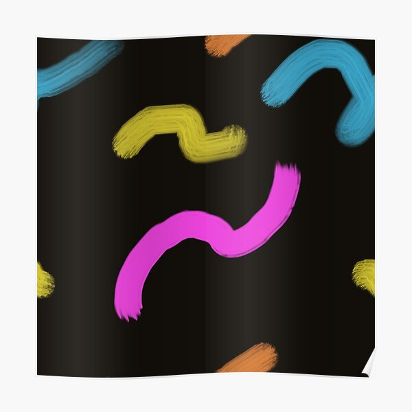 "Neon paint stroke design " Poster for Sale by BlackAlchemy2 | Redbubble