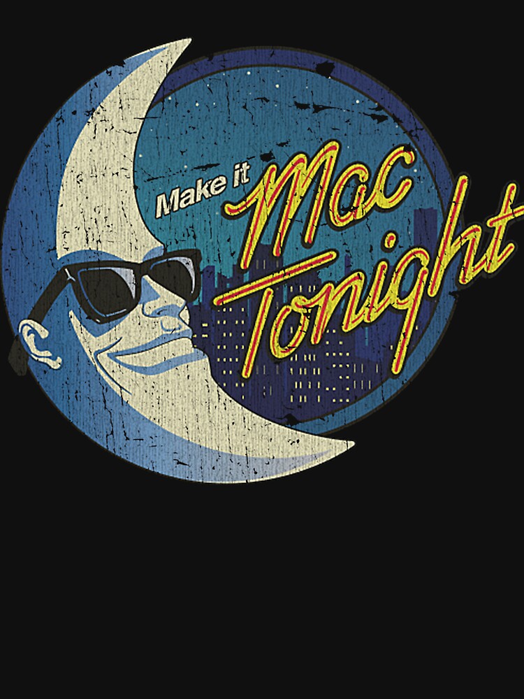 "Mac Tonight Moon Man 1986" Essential T-Shirt for Sale by Barcocha34 ...
