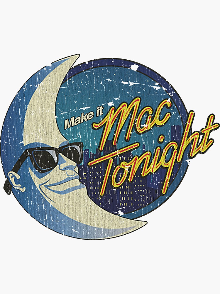 "Mac Tonight Moon Man 1986" Sticker by Barcocha34 | Redbubble