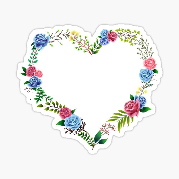 "Floral heart " Sticker by 64p2RzxDj | Redbubble