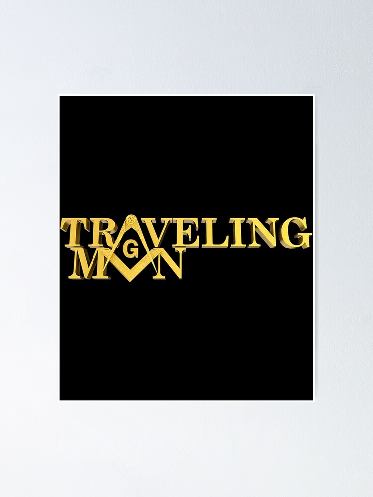 "Masonic Traveling Man Square Compass Freemason" Poster for Sale by ...