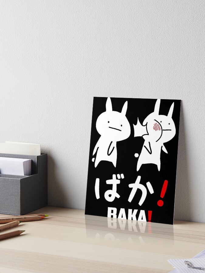 "Funny Anime Baka Rabbit Slap Japanese Gift " Art Board Print for Sale ...