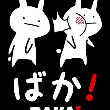 "Funny Anime Baka Rabbit Slap Japanese Gift " Art Board Print for Sale ...
