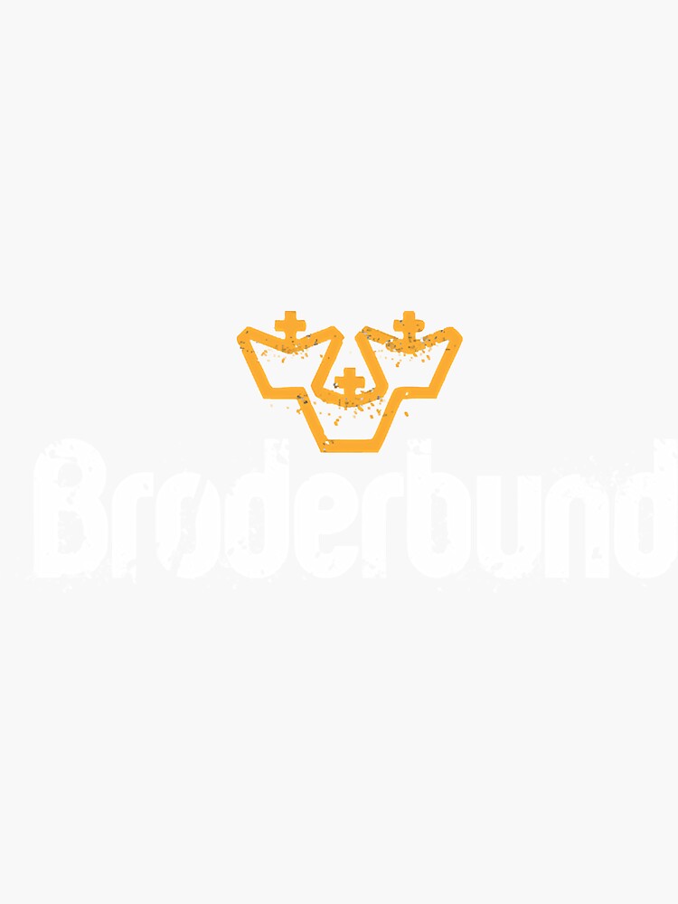 "broder logo grunge " Sticker by amphuong19 | Redbubble
